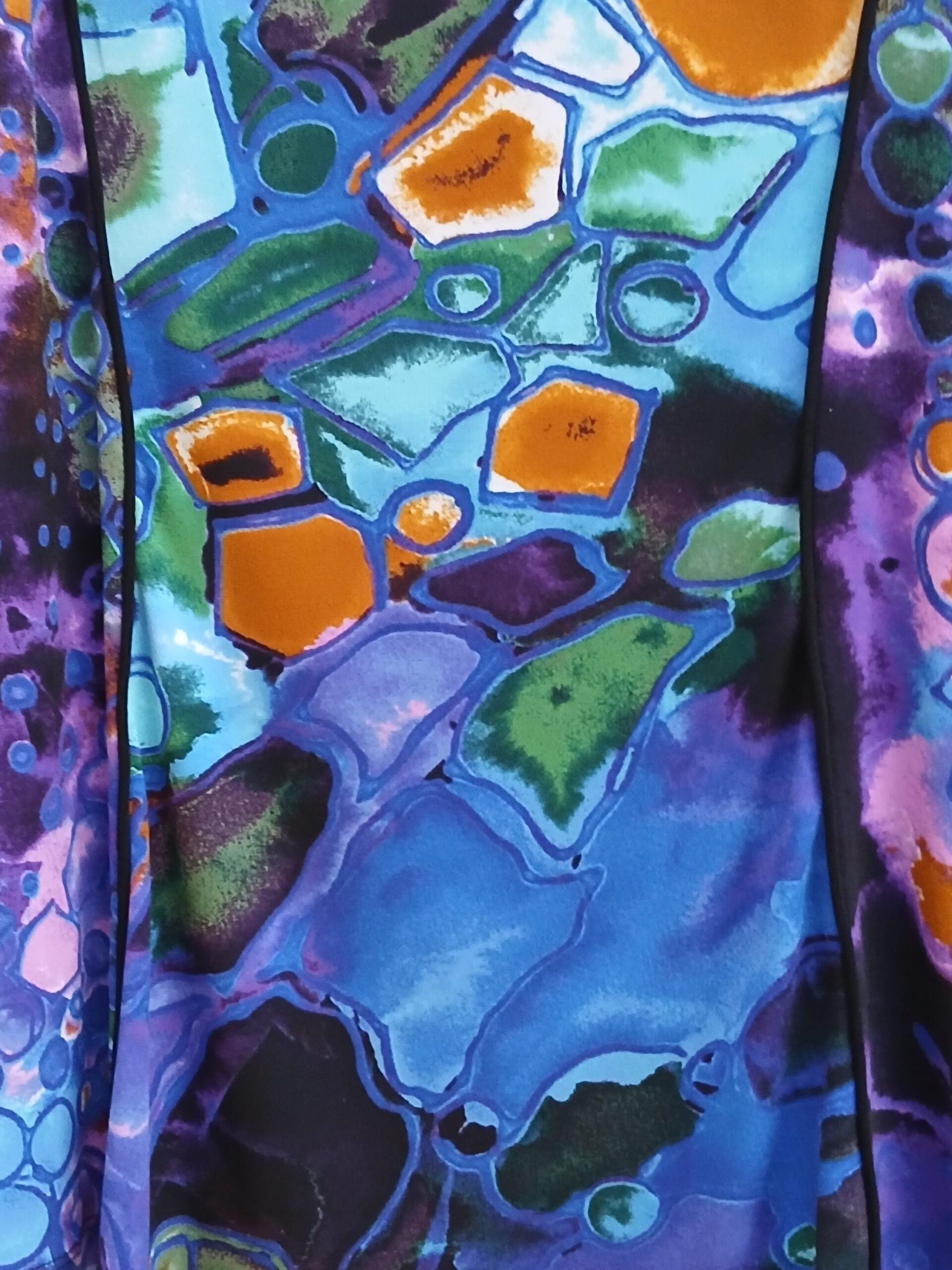 Abalone print tailored blouse by Italian designer in a slimming ...