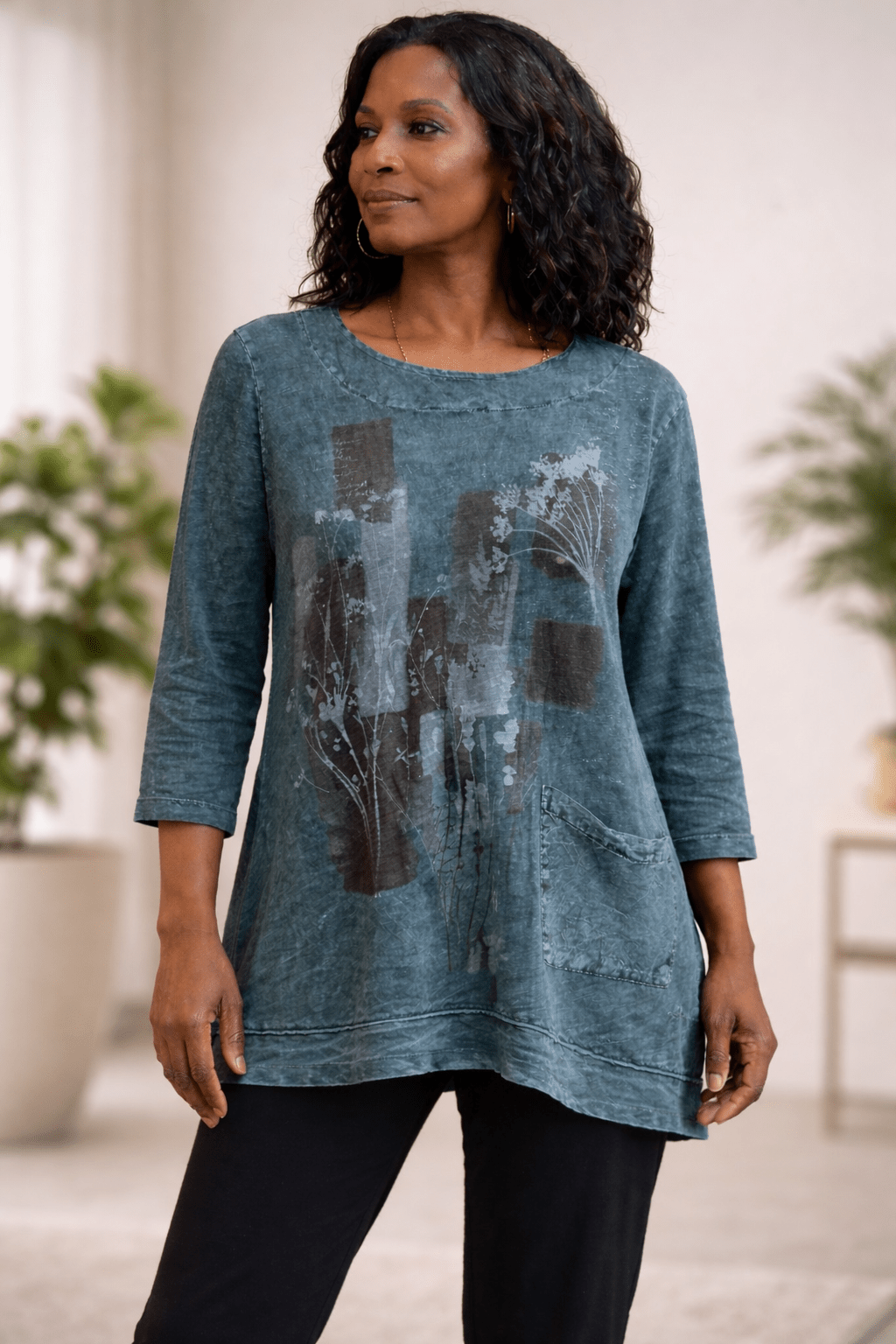 Fuchsia Floral Top | Mineral Washed Cotton | Jess & Jane